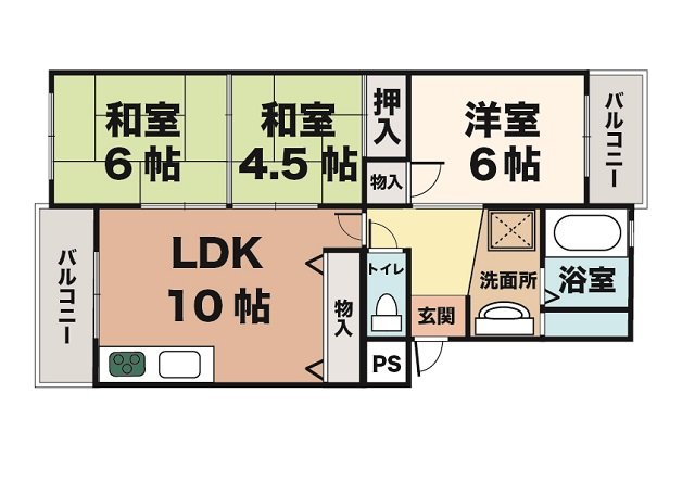【ハトマークサイト】兵庫県神戸市西区大津和2丁目の メゾン大津和 402 3LDK マンション
