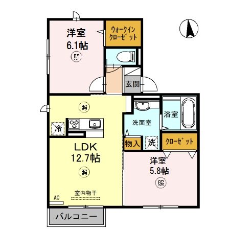 【8100.jp(ハトマル.ジェイピー)】兵庫県三木市緑が丘町西3丁目の カトルピア 2LDK アパート