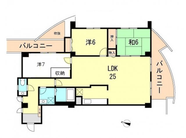 【ハトマークサイト】兵庫県芦屋市松ノ内町の ル・パレ芦屋402 3LDK マンション