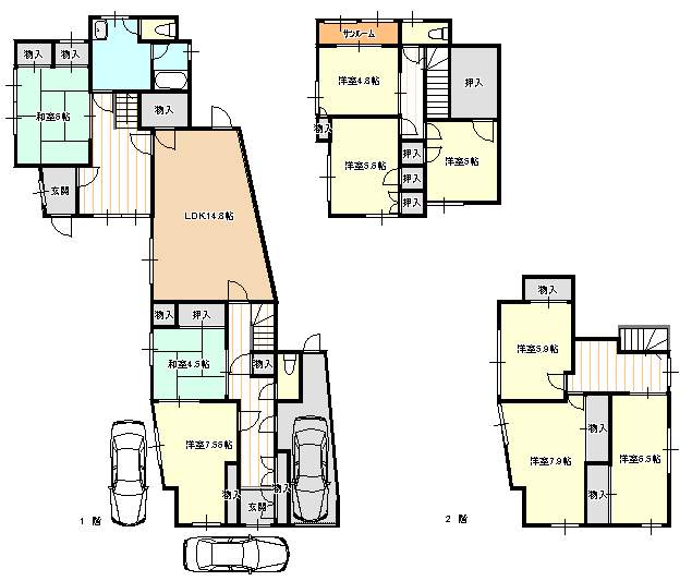 【ハトマークサイト】兵庫県明石市沢野2丁目の 9LDK 中古一戸建