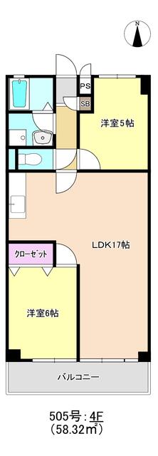 【ハトマークサイト】兵庫県尼崎市稲葉元町3丁目の メゾンブランカ505 2LDK マンション