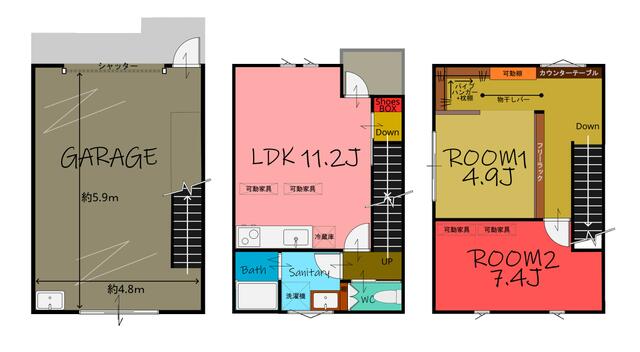 【ハトマークサイト】兵庫県明石市松の内1丁目の 2SLDK 貸家