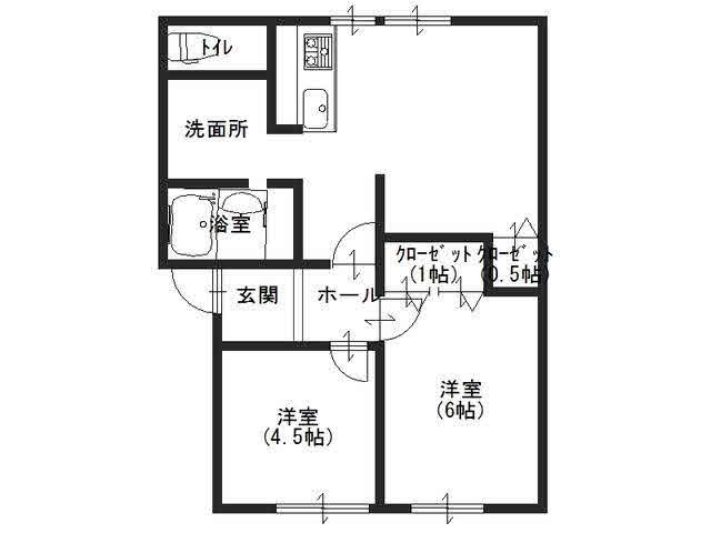 【ハトマークサイト】兵庫県小野市神明町の メゾンウインベル（駐車場1台付、2台可）A-－102 2LDK アパート