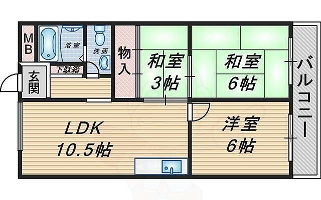 【ハトマークサイト】大阪府豊中市上野西3丁目の ラカーサ上野西305 3LDK マンション