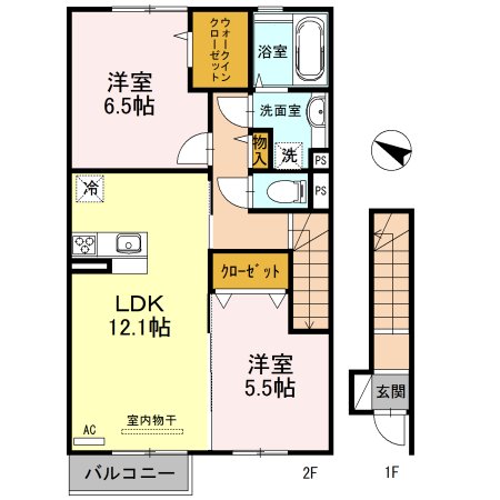 【ハトマークサイト】兵庫県洲本市桑間の ラヴィくわまB棟203 2LDK アパート