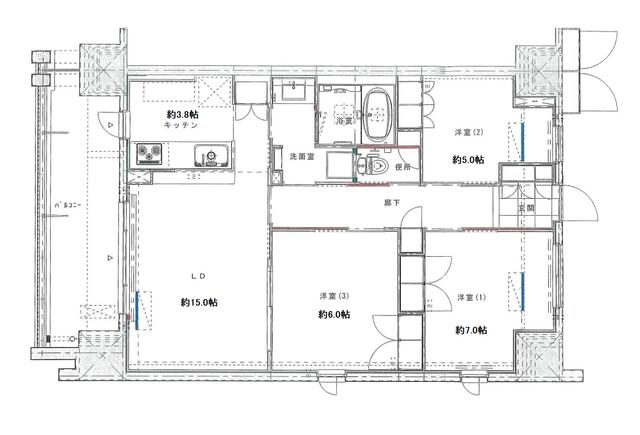 【ハトマークサイト】和歌山県和歌山市友田町5丁目の シャルマンフジ和歌山駅前グランピーク 506 3LDK マンション