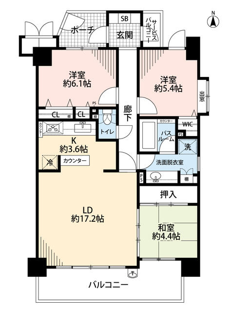 【ハトマークサイト】和歌山県和歌山市弁財天丁の サーパス岡公園 504 3LDK マンション