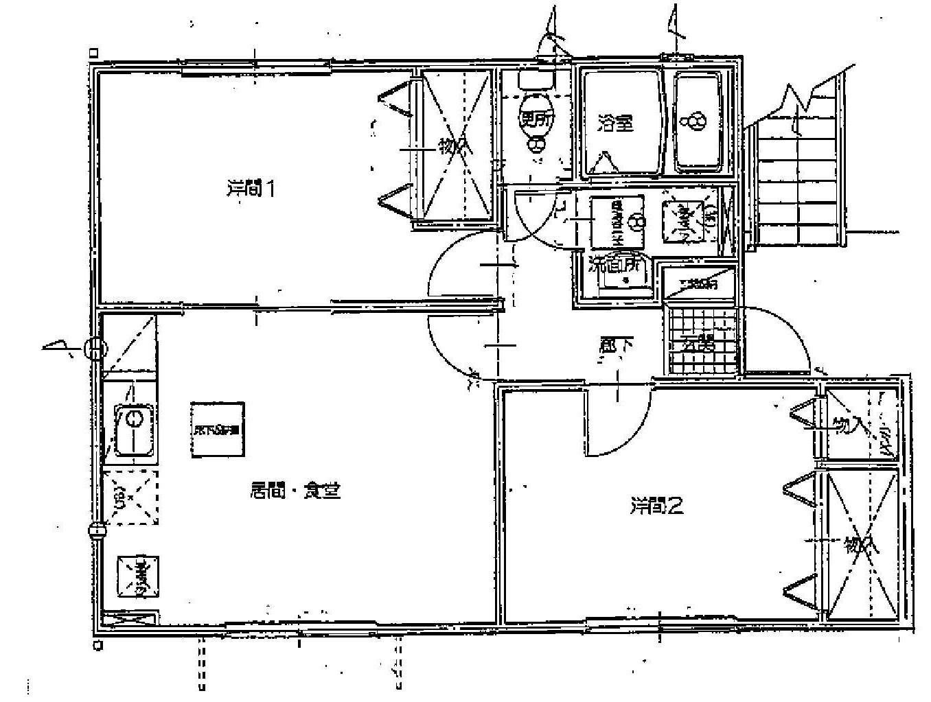 【ハトマークサイト】岡山県倉敷市鳥羽の 中庄コリーヌ東A102 2LDK アパート