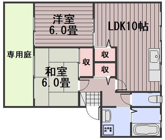 【ハトマークサイト】岡山県岡山市中区四御神の パレスヒジヤA棟201 2LDK アパート