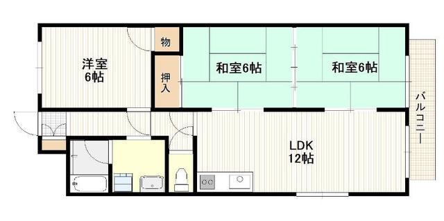 【ハトマークサイト】広島県広島市佐伯区八幡1丁目の みのうコーポ 202 3LDK マンション