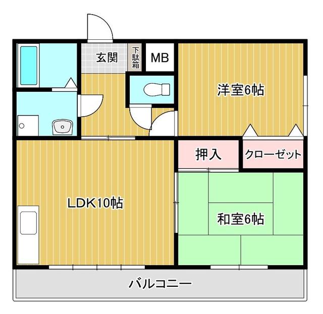 【ハトマークサイト】広島県安芸郡府中町柳ケ丘の ローズヒル 101 2LDK マンション