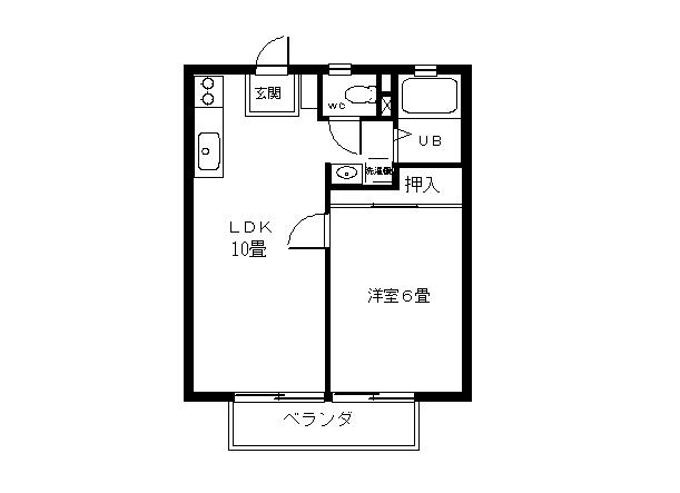 【ハトマークサイト】広島県福山市手城町3丁目の パナハイツ杉本203 1LDK アパート