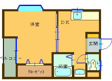 【ハトマークサイト】広島県呉市広大新開2丁目の メゾン中央202 1DK アパート