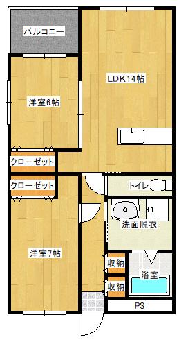 【ハトマークサイト】広島県福山市神辺町大字新湯野の エフツー新湯野101 2LDK マンション