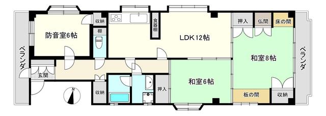 【ハトマークサイト】広島県広島市南区段原3丁目の MKビル4F 3LDK マンション