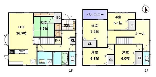 【未来in（みらいん）】広島県東広島市八本松町米満の 5LDK 中古一戸建