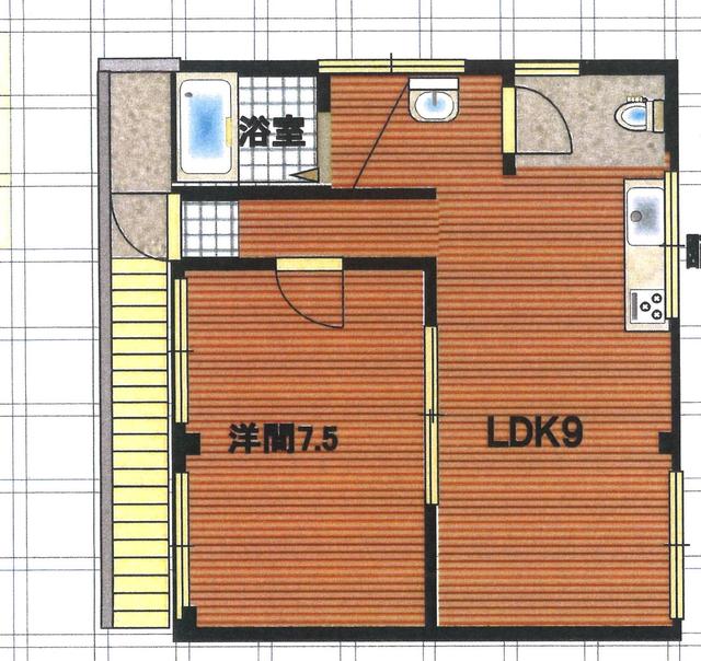 【ハトマークサイト】広島県呉市焼山中央1丁目の 宮野ビル2F 2LDK アパート