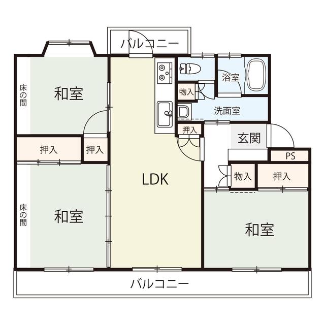 【ハトマークサイト】広島県福山市久松台3丁目の Alively久松台104 3LDK アパート