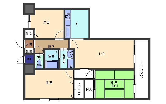 【ハトマークサイト】広島県福山市入船町2丁目の メゾン無憂館II（A－Type）301 3LDK マンション