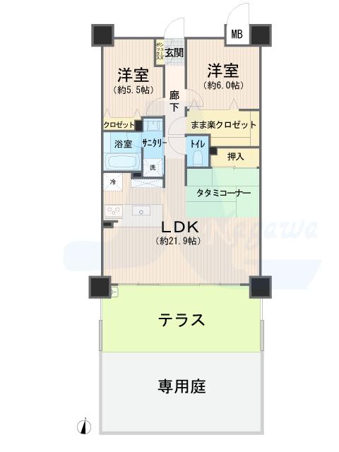【ハトマークサイト】広島県福山市神辺町大字新道上の アルファスマート神辺II 103 2LDK 中古マンション