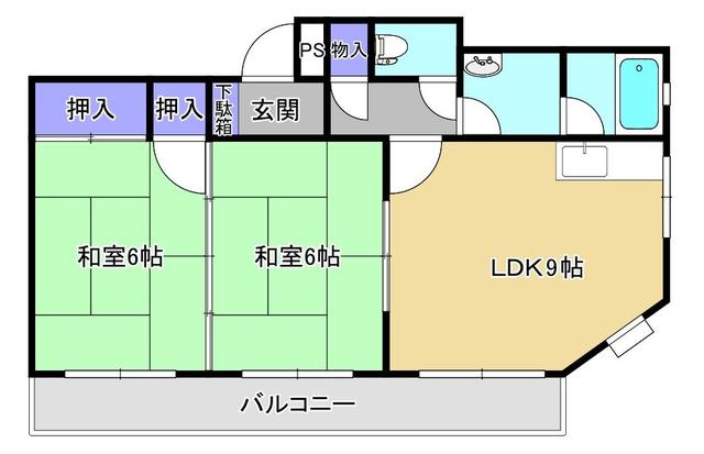 【ハトマークサイト】広島県広島市中区白島中町の 南家ビル301 2LDK マンション