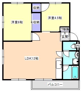 【ハトマークサイト】広島県広島市安佐南区川内1丁目の コーポ川内205 2LDK マンション