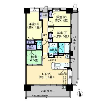 【ハトマークサイト】広島県三原市館町1丁目の 4LDK 中古マンション