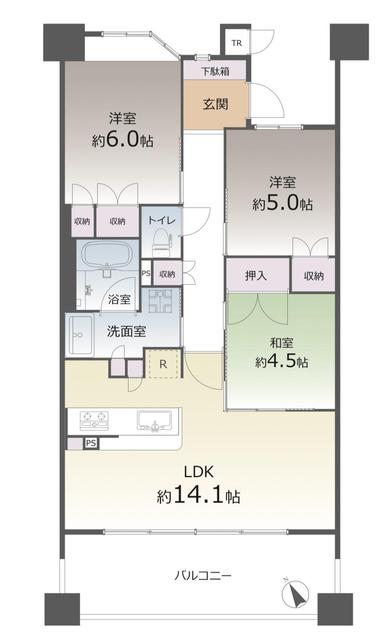 【ハトマークサイト】兵庫県芦屋市涼風町の パークナード潮芦屋205 3LDK 中古マンション