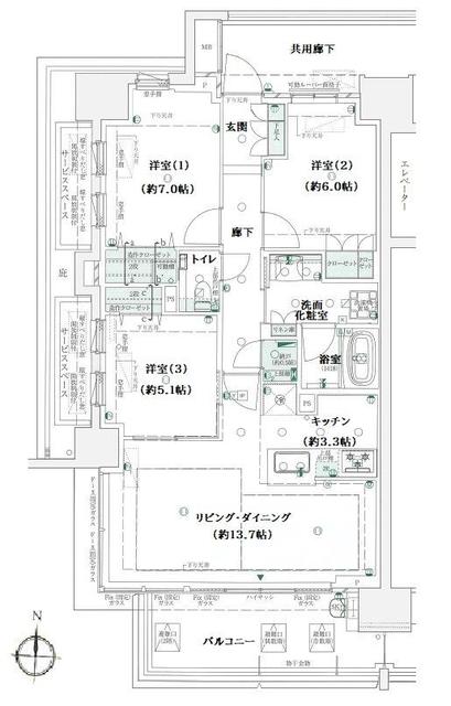 【ハトマークサイト】広島県広島市中区南千田東町の プラウド南千田東町ガーデン11 3LDK 中古マンション