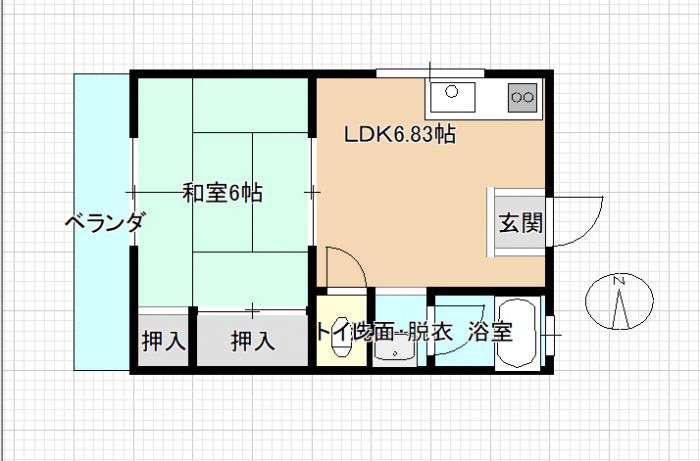 【ハトマークサイト】徳島県三好市池田町中西タテイシの 中川アパート3F1号 1LDK アパート