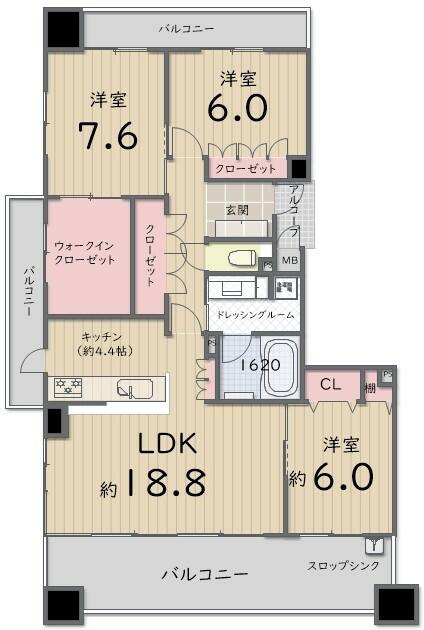 【ハトマークサイト】香川県高松市浜ノ町の サーパスサンポート高松ベイスクエア 3LDK 中古マンション