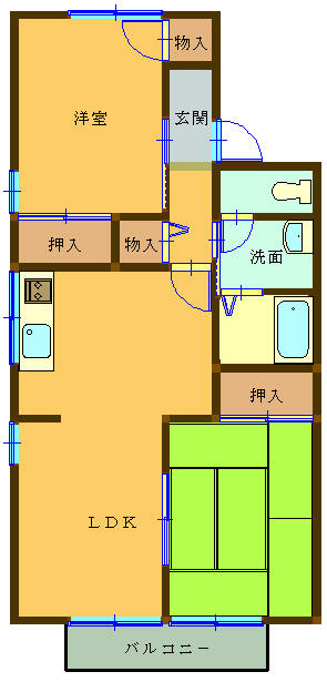 【ハトマークサイト】愛媛県今治市高市の メゾン・ルミエール203号室 2LDK アパート
