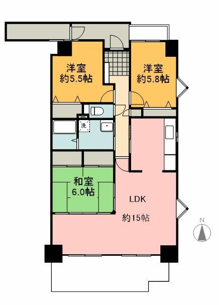 【ハトマークサイト】愛媛県松山市空港通1丁目の 3LDK 中古マンション