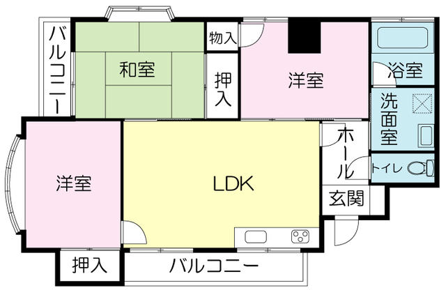 【ハトマークサイト】愛媛県八幡浜市広瀬3丁目の カネヨマンション 202 3LDK マンション