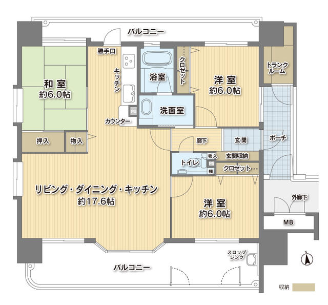 【ハトマークサイト】香川県高松市番町1丁目の ダイアパレス番町801 3LDK 中古マンション