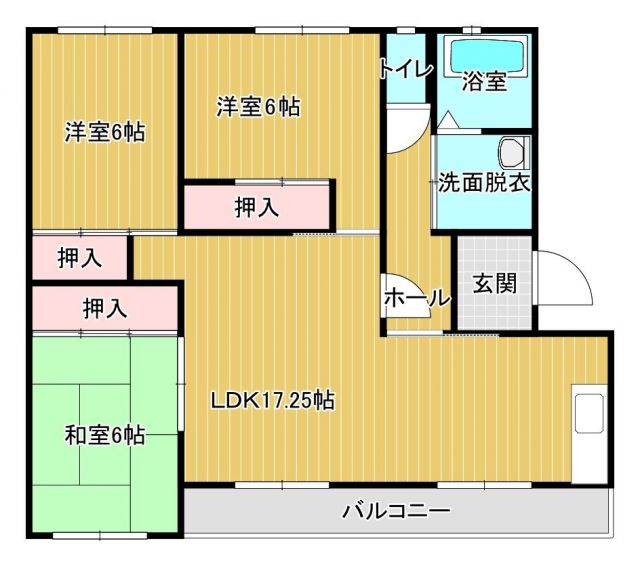 【ハトマークサイト】福岡県北九州市八幡西区友田1丁目の オーエス友田101号 3LDK マンション
