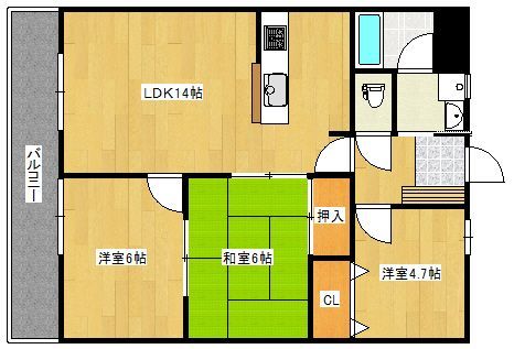 【ハトマークサイト】福岡県久留米市小頭町の パークハウス小頭502 3LDK マンション