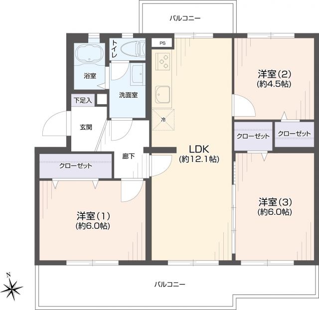 【ハトマークサイト】福岡県福岡市城南区長尾2丁目の 笹の台13号棟205 3LDK 中古マンション
