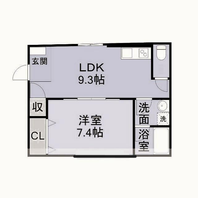 【ハトマークサイト鹿児島】福岡県田川市千代町の KMビル平松 B 1LDK アパート
