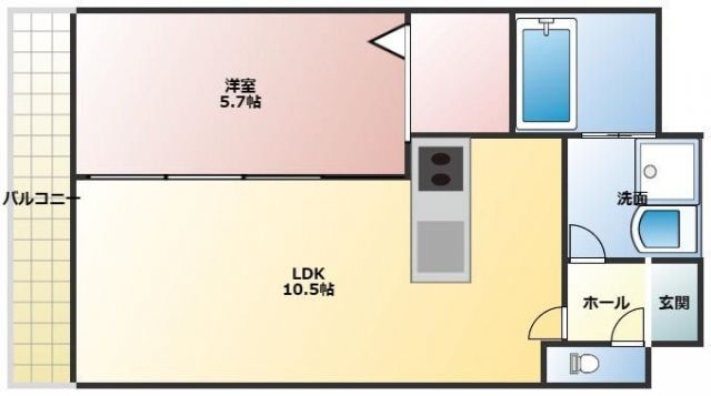 【ハトマークサイト】福岡県福岡市博多区豊2丁目の BJハウス博多201 1LDK マンション