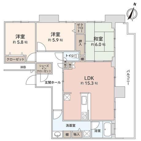 【ハトマークサイト】福岡県福岡市東区香椎照葉3丁目の アイランドタワースカイクラブ 3LDK 中古マンション