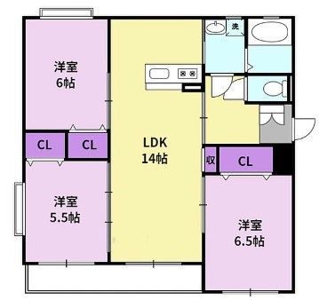 【ハトマークサイト】福岡県久留米市東合川町の サンステージ東合川201 3LDK マンション