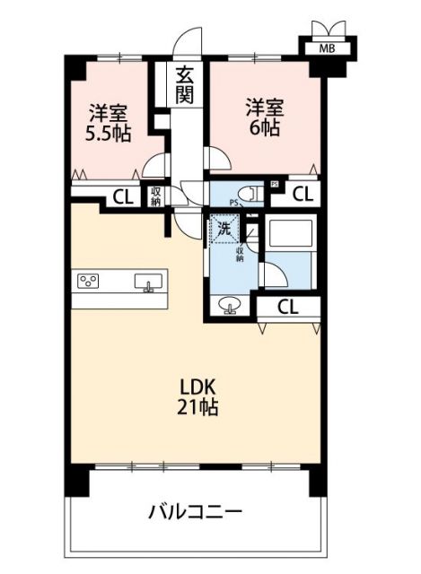 【ハトマークサイト】福岡県糟屋郡志免町南里4丁目の トラストレジデンス南里207 2LDK 中古マンション