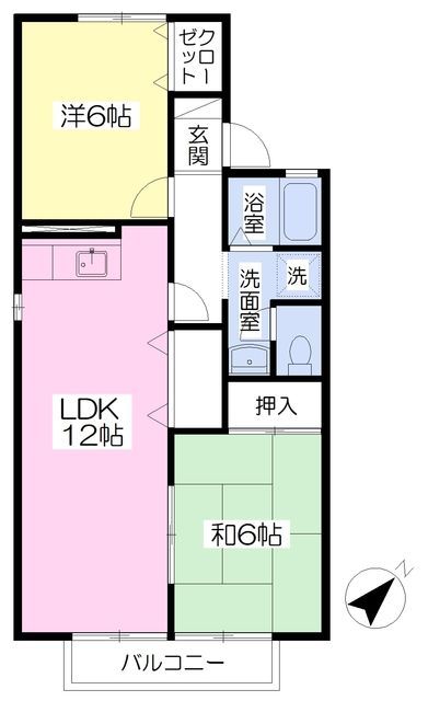 【ハトマークサイト】福岡県大野城市若草3丁目の セジュール塚原207 2LDK アパート