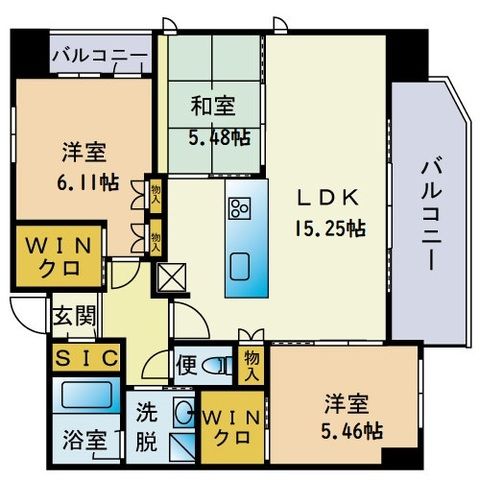 【ハトマークサイト】福岡県福岡市中央区舞鶴1丁目の Theアクシオン天神レジデンス701 3LDK マンション