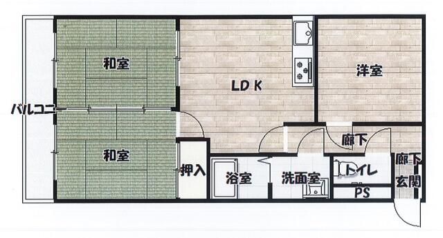 【ハトマークサイト】福岡県北九州市小倉南区長行東2丁目の TRビル201 3LDK マンション