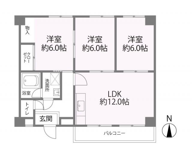 【ハトマークサイト】福岡県福岡市東区若宮2丁目の 若宮ハイツ 3LDK 中古マンション