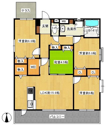 【ハトマークサイト】福岡県福岡市早良区荒江3丁目の シャルム荒江101 4LDK マンション