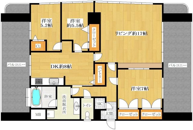【ハトマークサイト】福岡県福岡市南区野多目1丁目の パレメニーズ 701 3LDK マンション