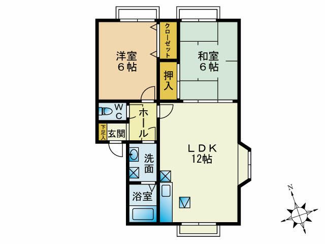 【ハトマークサイト】福岡県福岡市東区和白5丁目の メロディービューラーB101 2LDK アパート